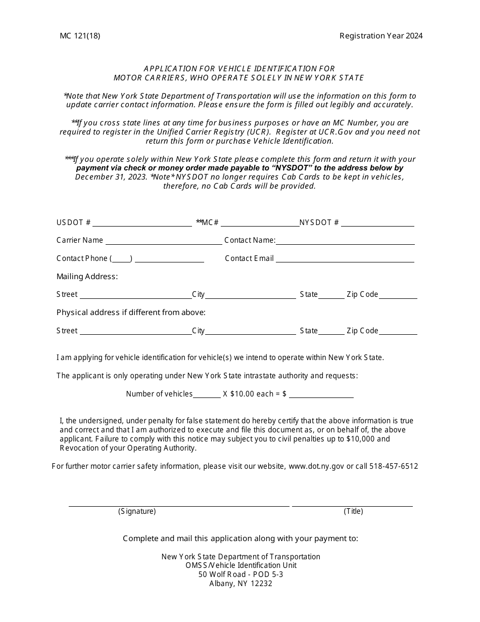 Form MC121(18) - 2024 - Fill Out, Sign Online and Download Fillable PDF ...