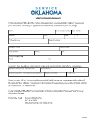 Oklahoma Verification of Insurance - Fill Out, Sign Online and Download ...