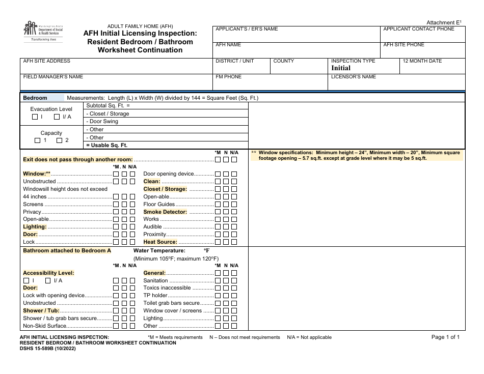 Dshs Form 15 589b Fill Out Sign Online And Download Printable Pdf