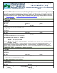 Vermont Notice of Issuance of Stormwater Discharge Permit - Fill Out ...