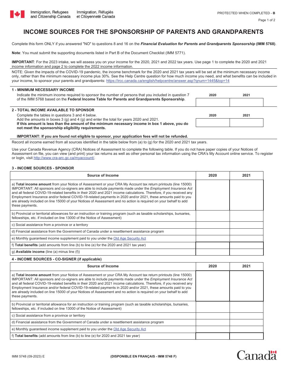 Form IMM5748 - Fill Out, Sign Online and Download Fillable PDF, Canada ...