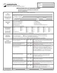 Pennsylvania Building and Zoning Permit Application Form - Fill Out, Sign Online and Download ...