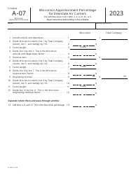 Form IC-305 Schedule A-07 Download Printable PDF or Fill Online ...