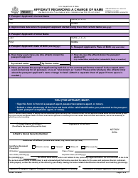 Form DS-60 Download Fillable PDF or Fill Online Affidavit Regarding a ...