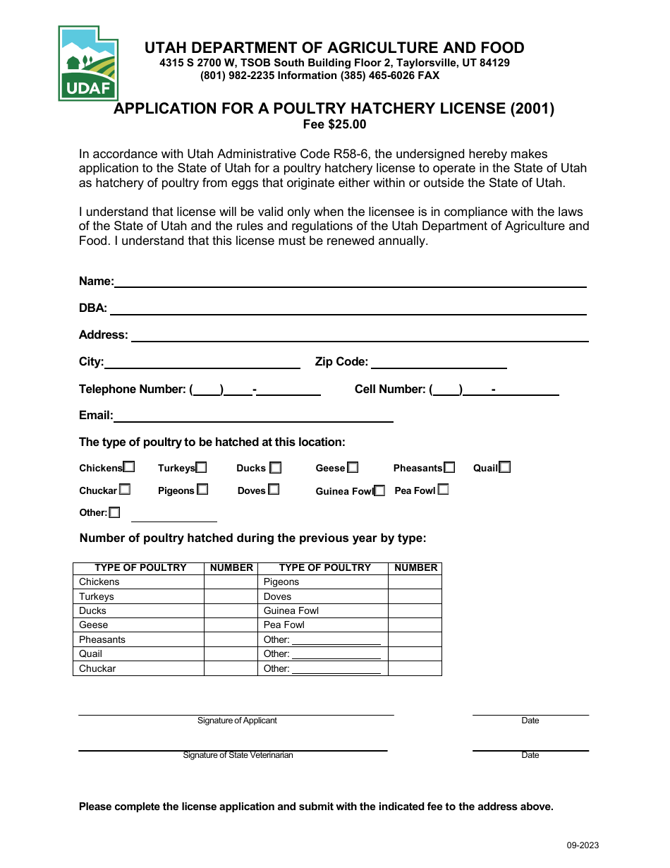 Form 2001 - Fill Out, Sign Online and Download Fillable PDF, Utah ...