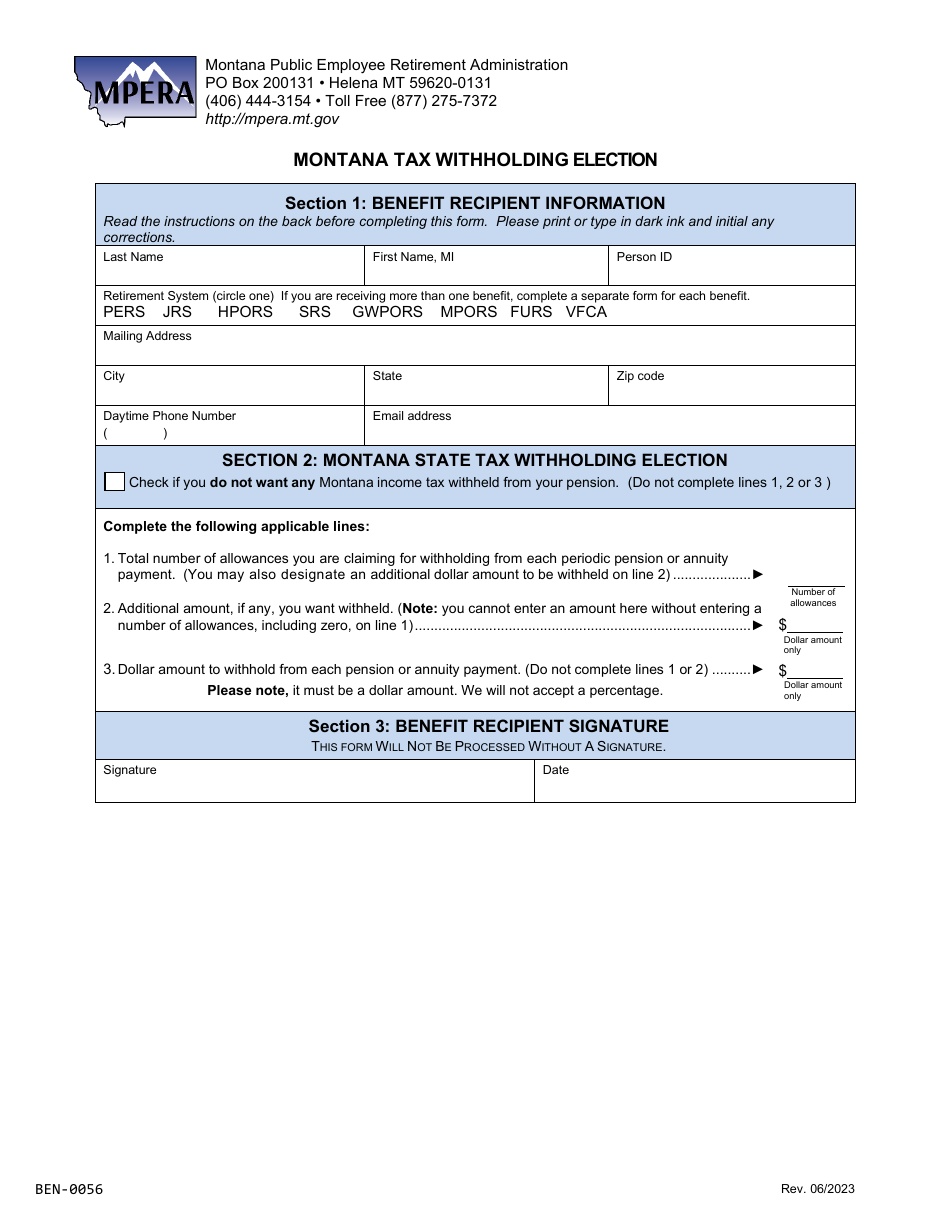 Form BEN-0056 - Fill Out, Sign Online and Download Printable PDF ...