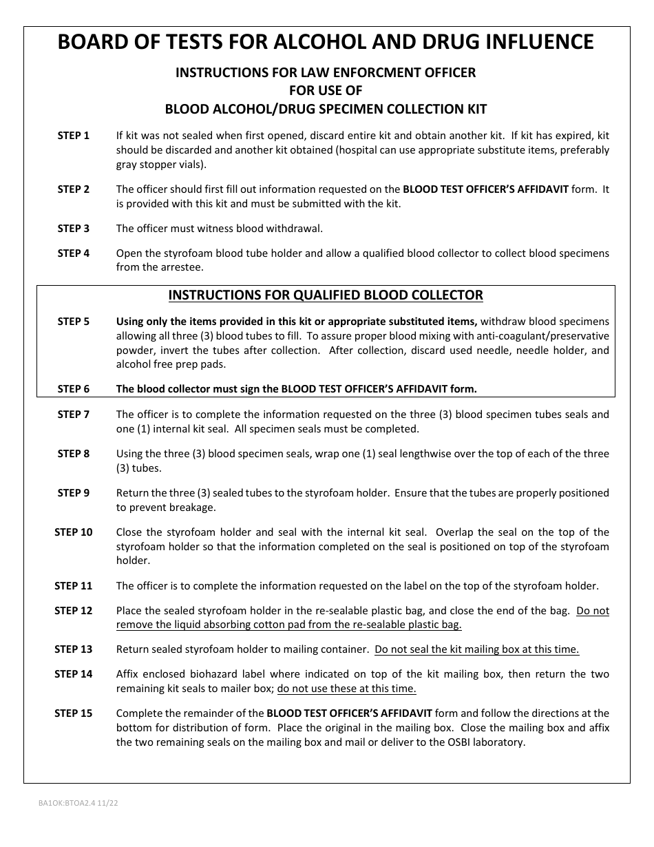 Form BA1OK:BTOA2.4 - Fill Out, Sign Online and Download Printable PDF ...