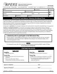 Form NPERS1040 Download Printable PDF or Fill Online State/County Cash ...