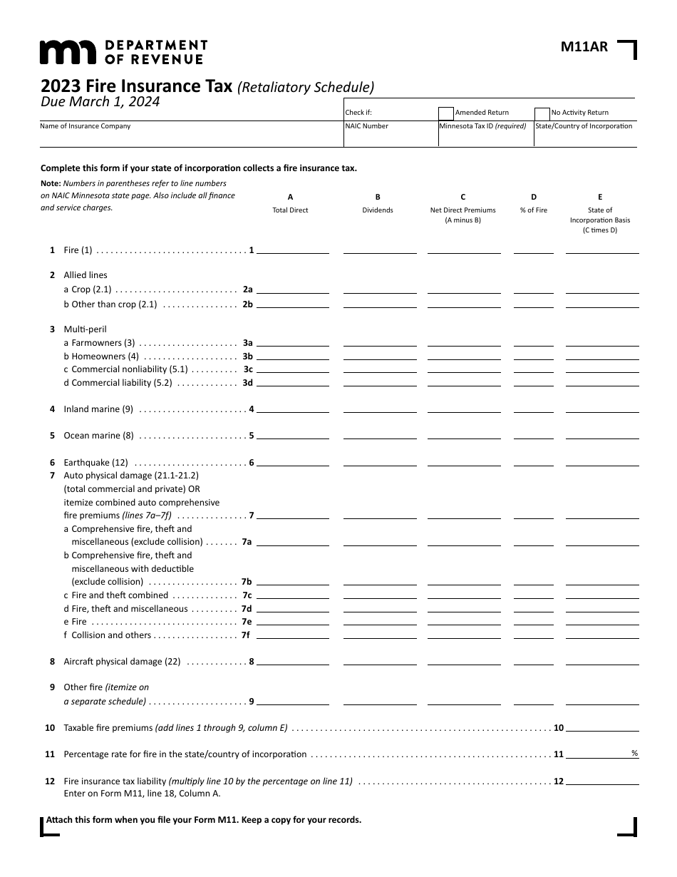 Form M11AR - 2023 - Fill Out, Sign Online and Download Fillable PDF ...