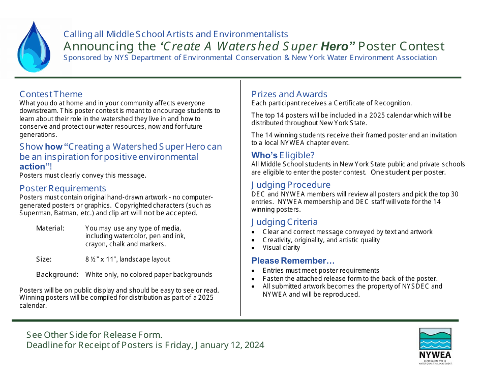 2024 New York City Poster Contest Release Form - Create a Watershed ...