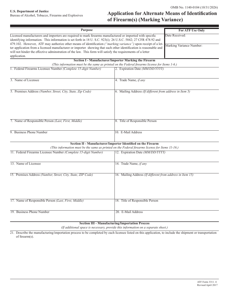 ATF Form 3311.4 - Fill Out, Sign Online and Download Fillable PDF ...