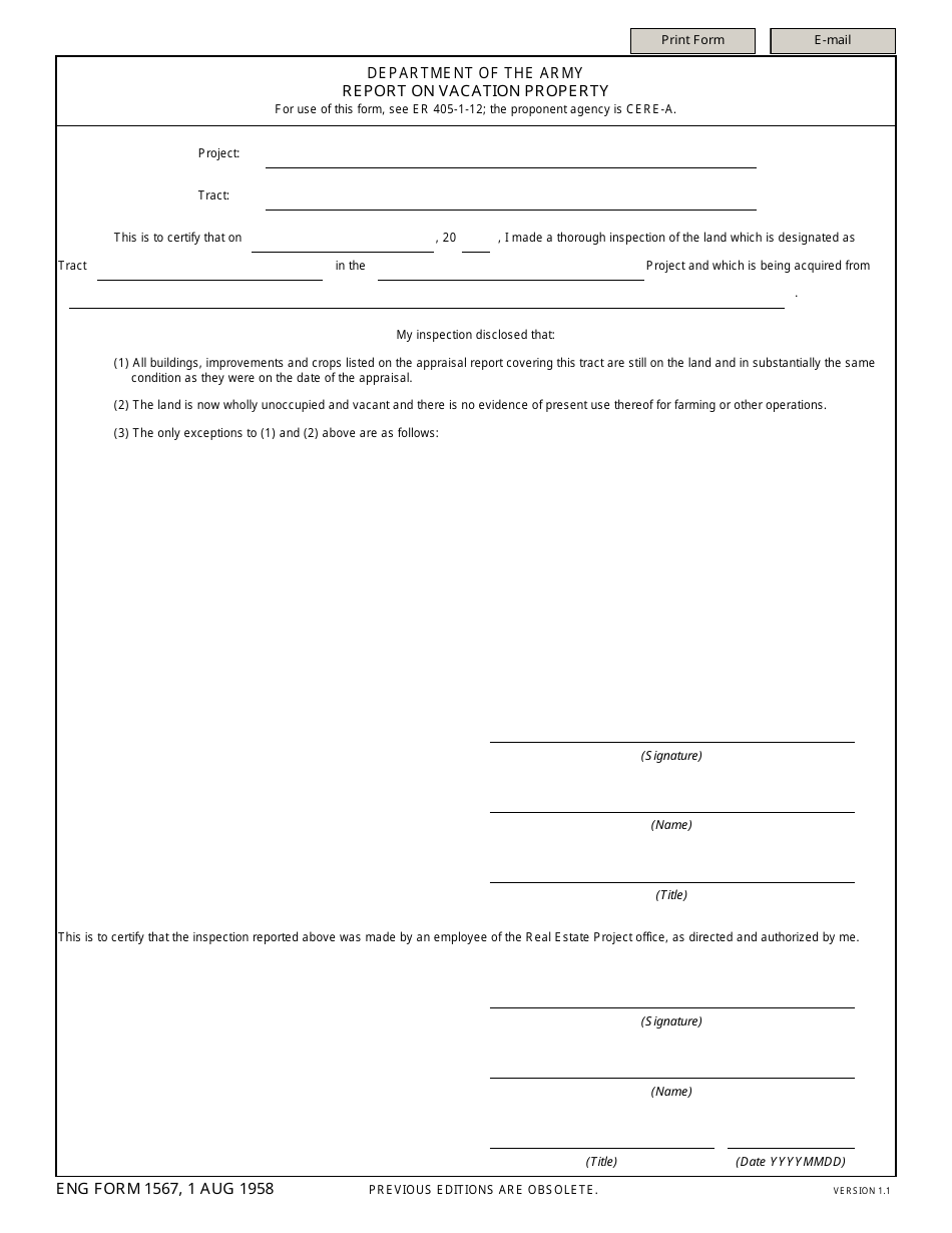ENG Form 1567 - Fill Out, Sign Online and Download Fillable PDF ...