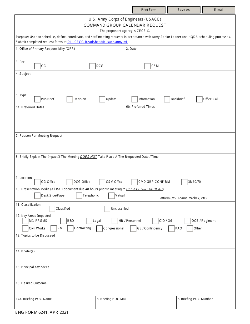 ENG Form 6241 - Fill Out, Sign Online and Download Fillable PDF ...