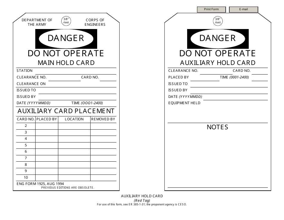 ENG Form 1925 - Fill Out, Sign Online and Download Fillable PDF ...