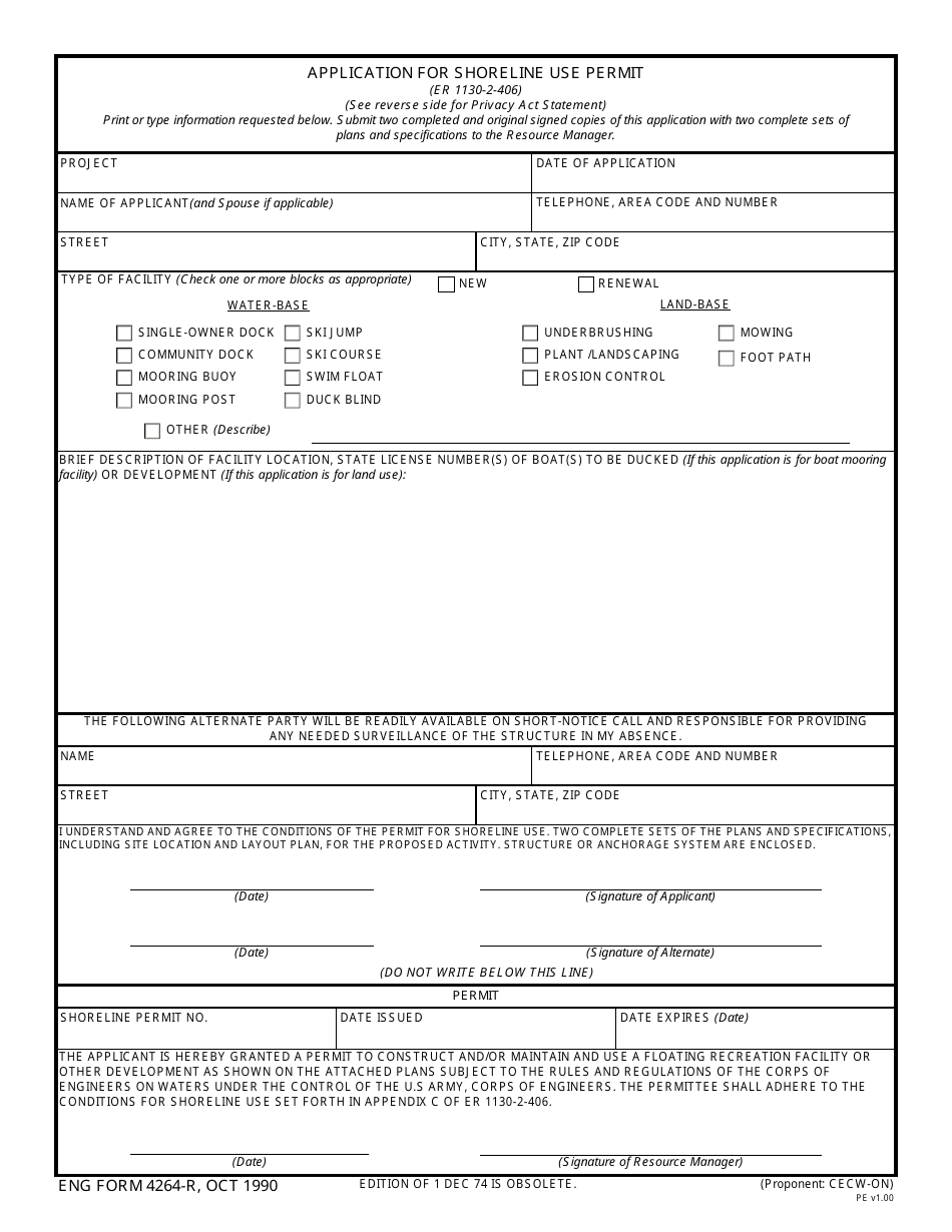 ENG Form 4264 - Fill Out, Sign Online and Download Fillable PDF ...