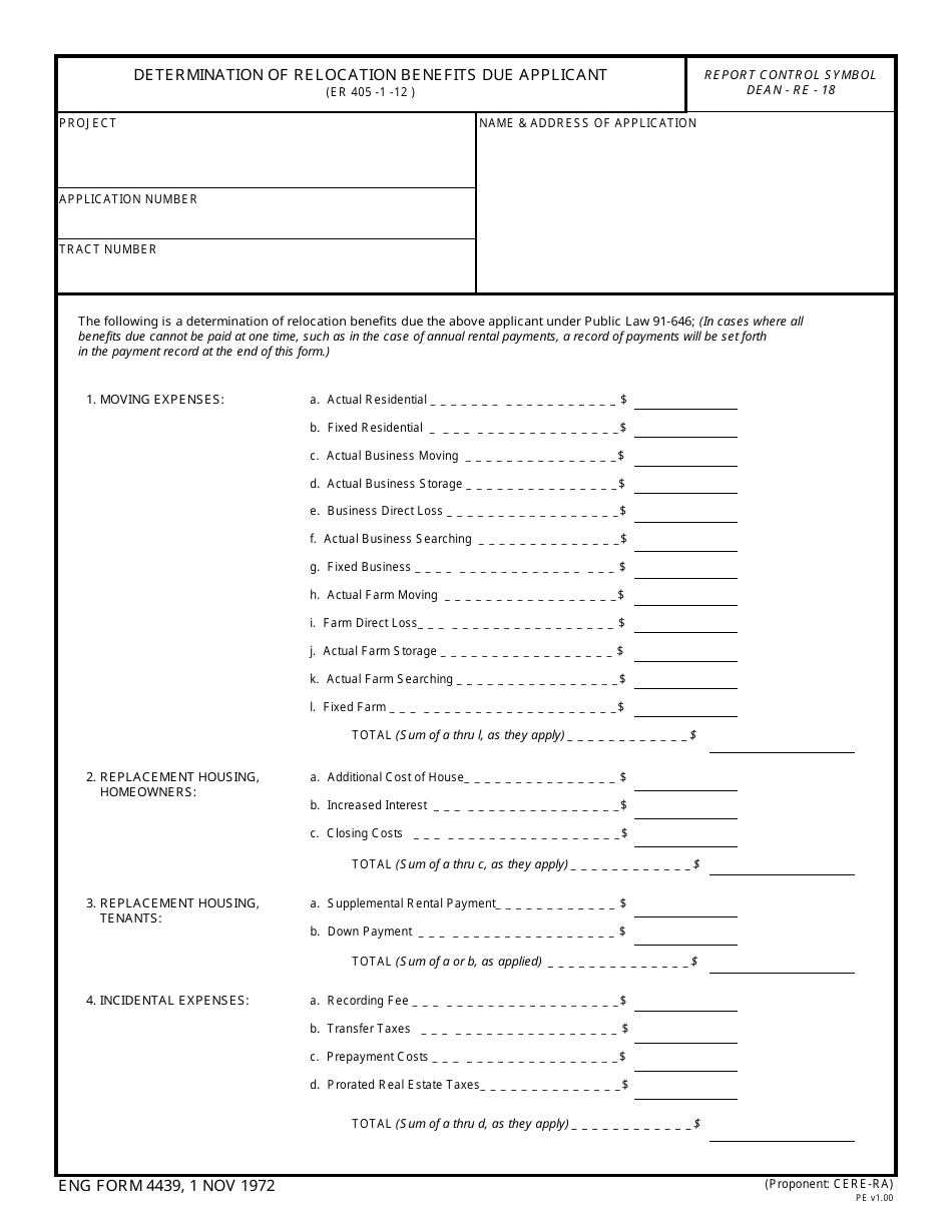 ENG Form 4439 - Fill Out, Sign Online and Download Fillable PDF ...