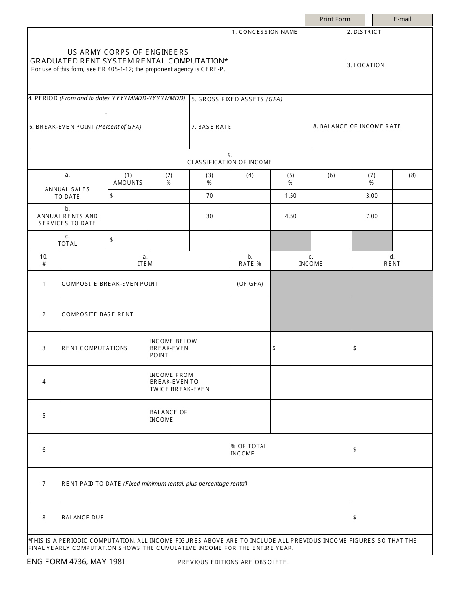 ENG Form 4736 - Fill Out, Sign Online and Download Fillable PDF ...