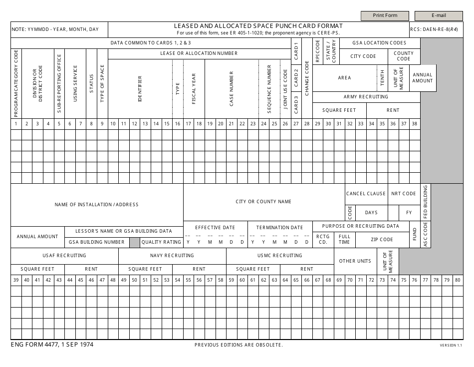 ENG Form 4477 - Fill Out, Sign Online and Download Fillable PDF ...