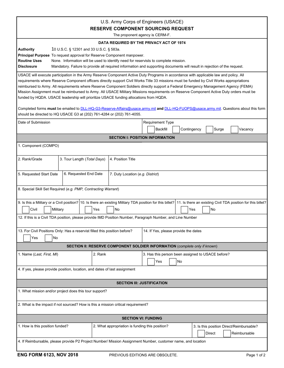 ENG Form 6123 - Fill Out, Sign Online and Download Fillable PDF ...