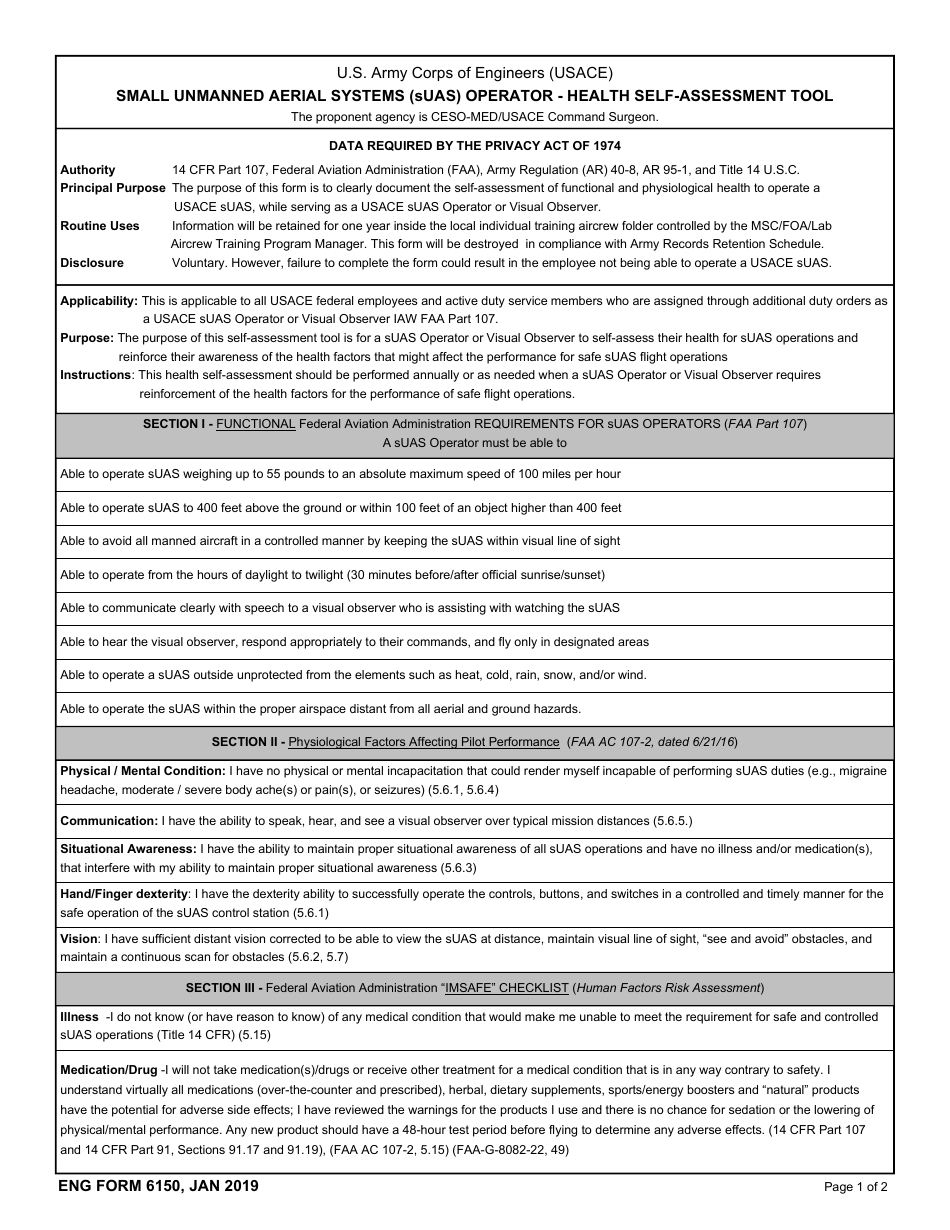 ENG Form 6150 - Fill Out, Sign Online and Download Fillable PDF ...