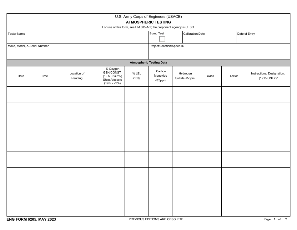 ENG Form 6205 - Fill Out, Sign Online and Download Fillable PDF ...
