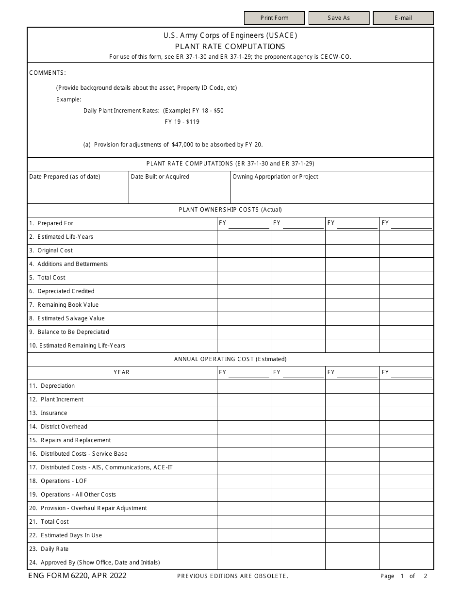 ENG Form 6220 - Fill Out, Sign Online and Download Fillable PDF ...
