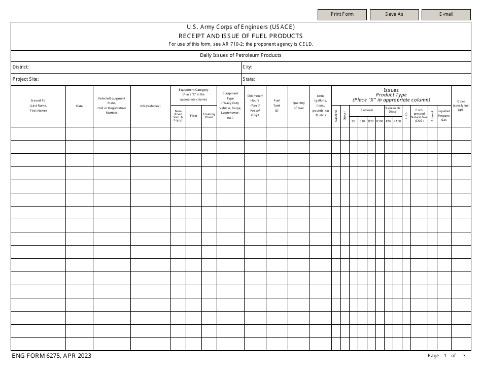 ENG Form 6275 - Fill Out, Sign Online and Download Fillable PDF ...