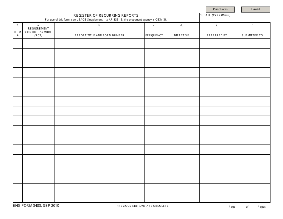 ENG Form 3483 - Fill Out, Sign Online and Download Fillable PDF ...