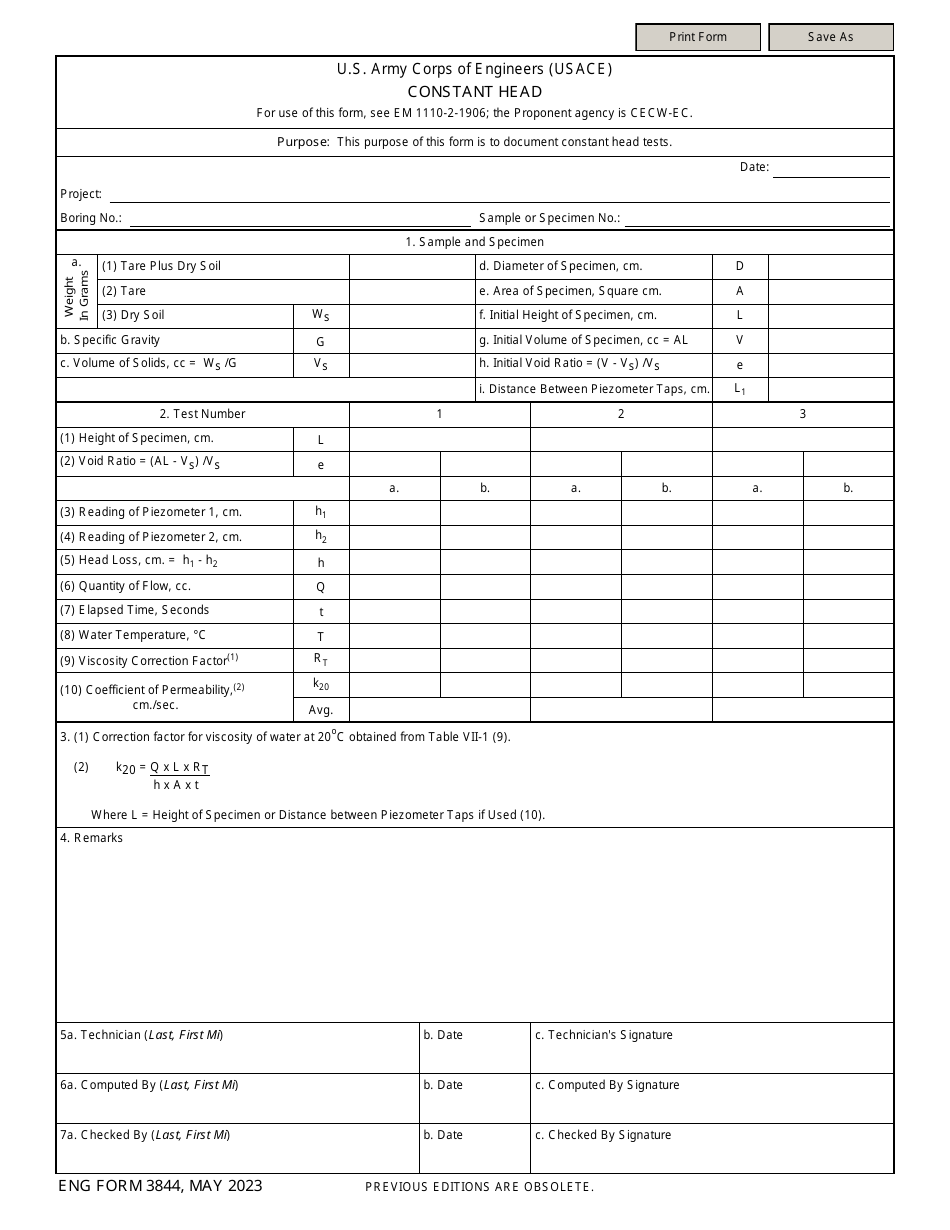 ENG Form 3844 - Fill Out, Sign Online and Download Fillable PDF ...
