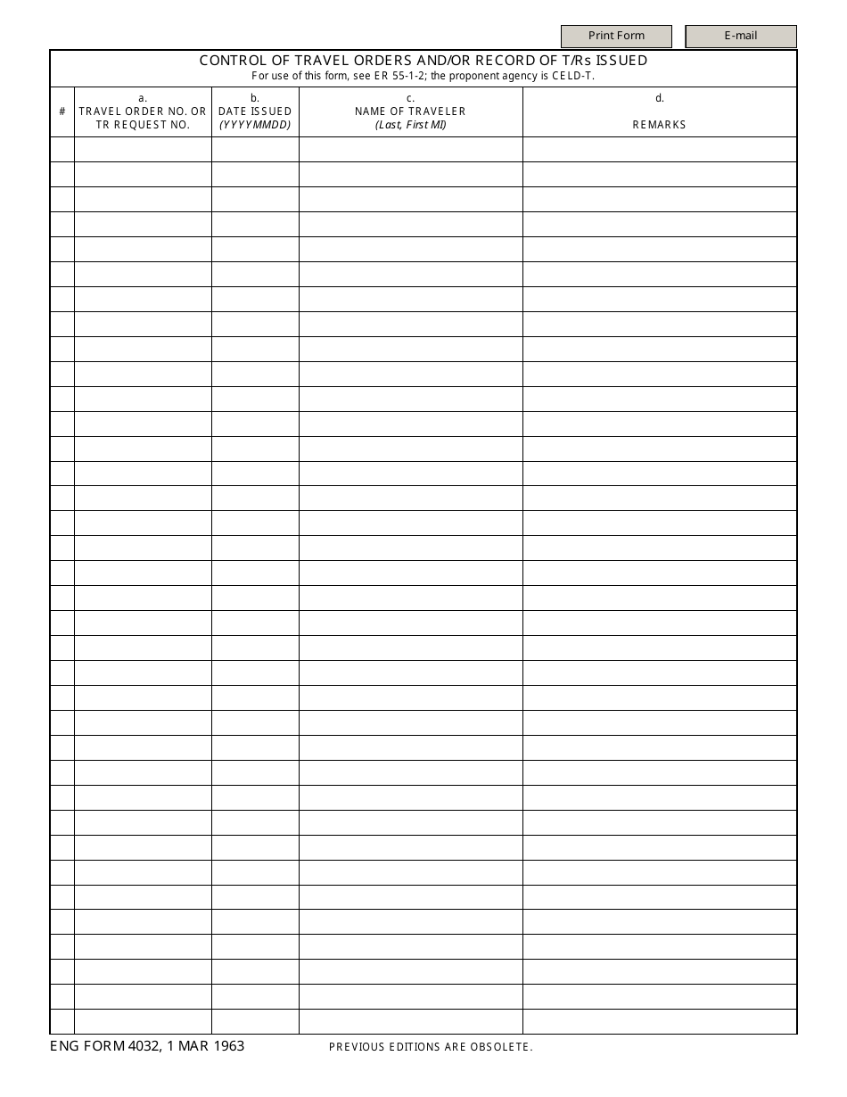 ENG Form 4032 - Fill Out, Sign Online and Download Fillable PDF ...
