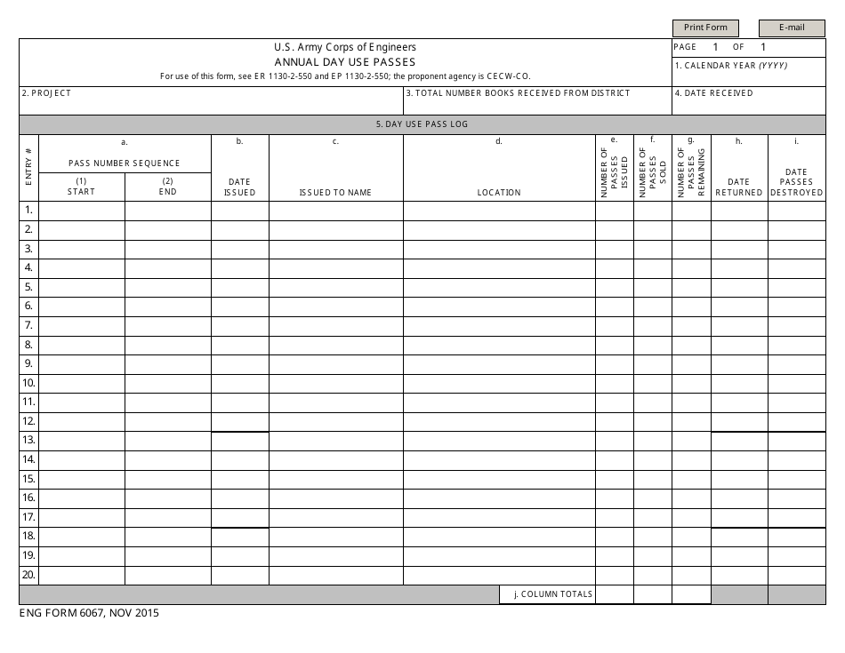 ENG Form 6067 - Fill Out, Sign Online and Download Fillable PDF ...