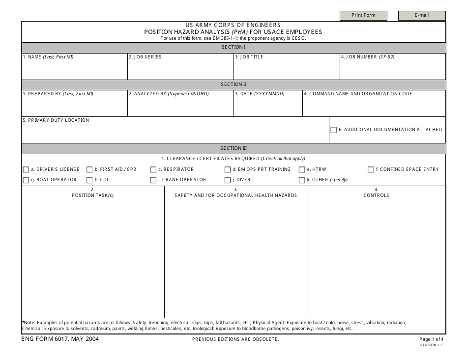 ENG Form 6017 - Fill Out, Sign Online and Download Fillable PDF ...
