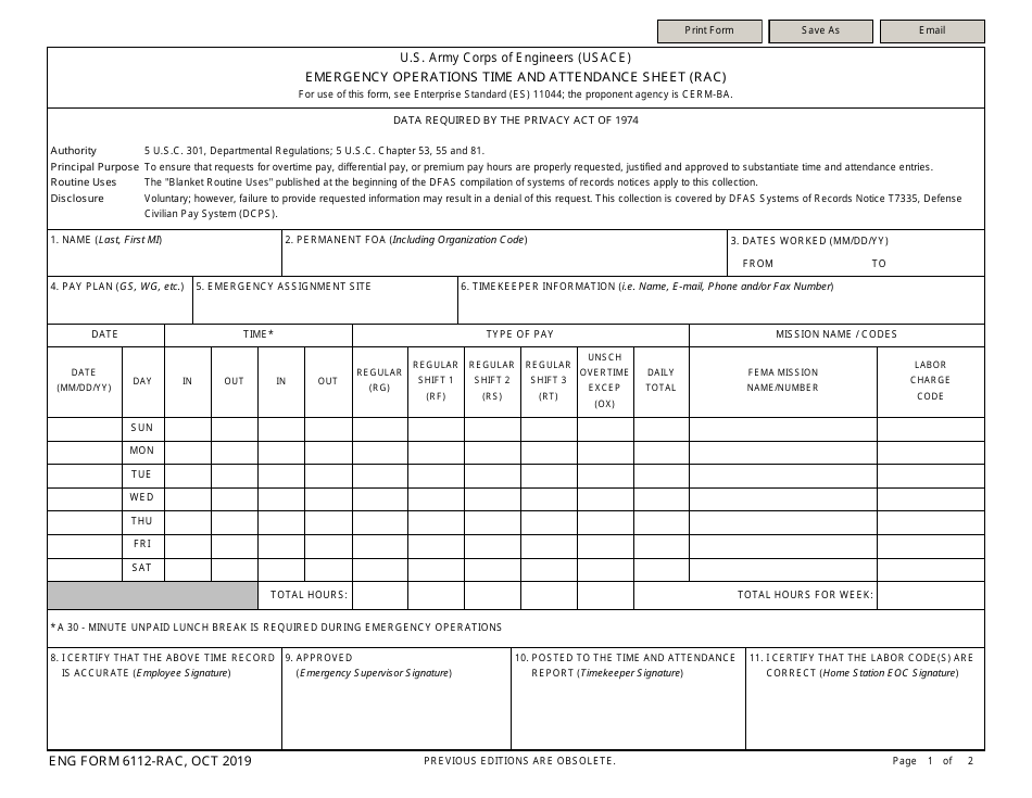 ENG Form 6112 - Fill Out, Sign Online and Download Fillable PDF ...