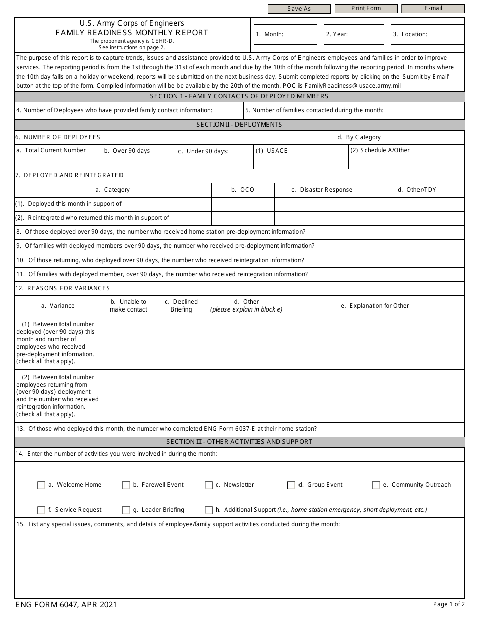 ENG Form 6047 - Fill Out, Sign Online and Download Fillable PDF ...