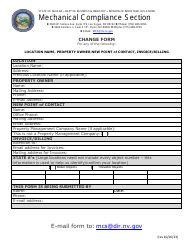 Nevada Change Form - Fill Out, Sign Online and Download PDF ...