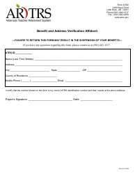 Form 382 Download Printable PDF or Fill Online Benefit and Address ...