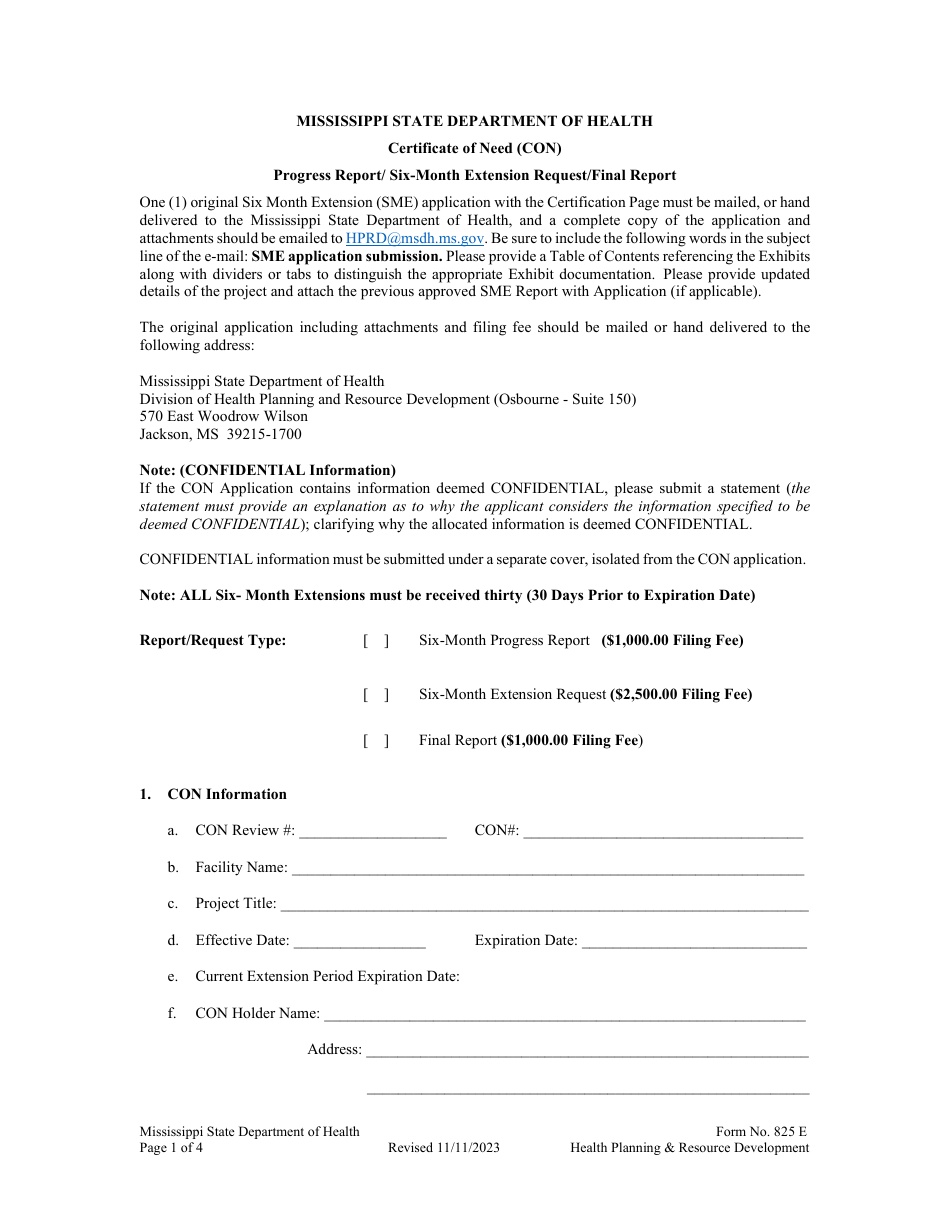 Form 825 E - Fill Out, Sign Online and Download Printable PDF ...