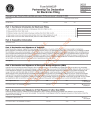 Form M-8453P Download Printable PDF or Fill Online Partnership Tax ...