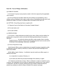 Washington, D.C. Rule 103 - Form of Filings Verifications - Fill Out ...
