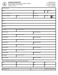 Form SFN60456 Download Fillable PDF or Fill Online Evidence Inventory ...