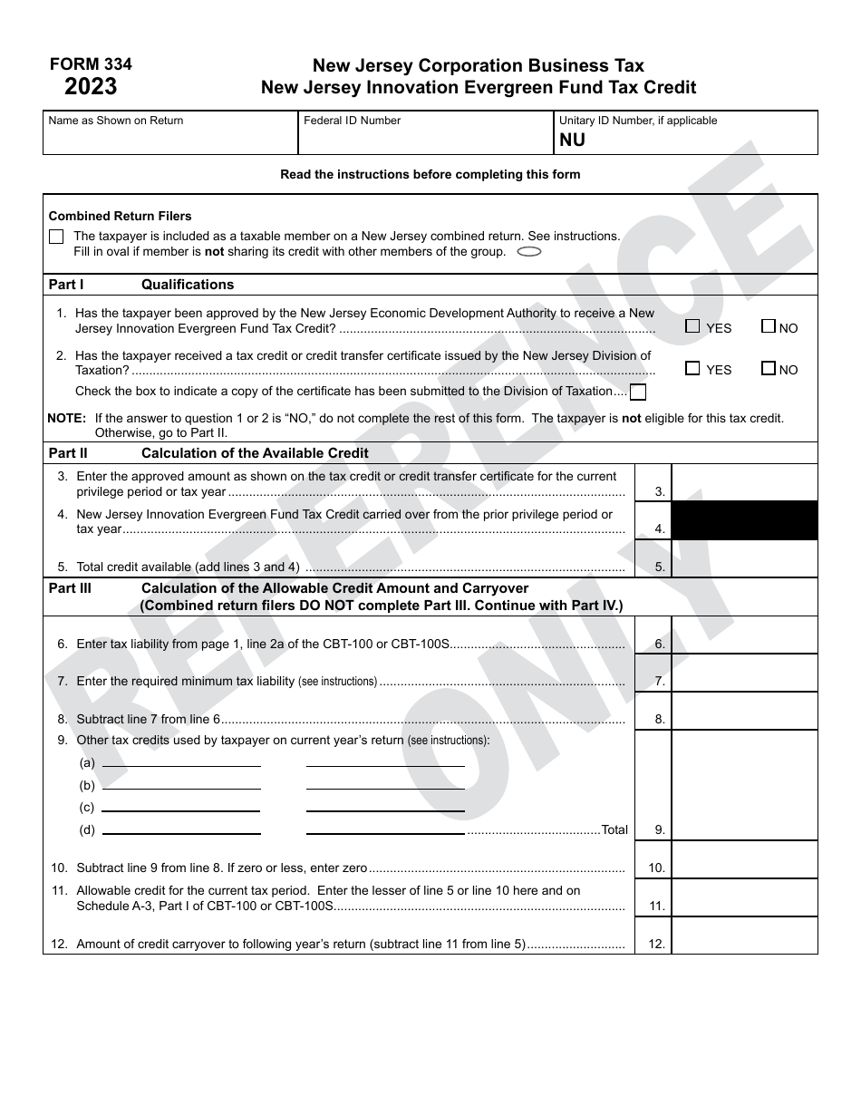 Form 334 - 2023 - Fill Out, Sign Online and Download Printable PDF, New ...