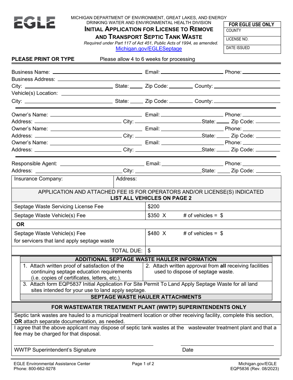 Form EQP5836 - Fill Out, Sign Online and Download Fillable PDF ...