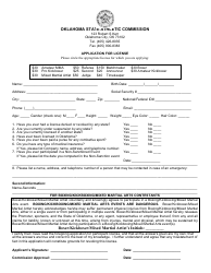 Oklahoma Application for License - Fill Out, Sign Online and Download ...