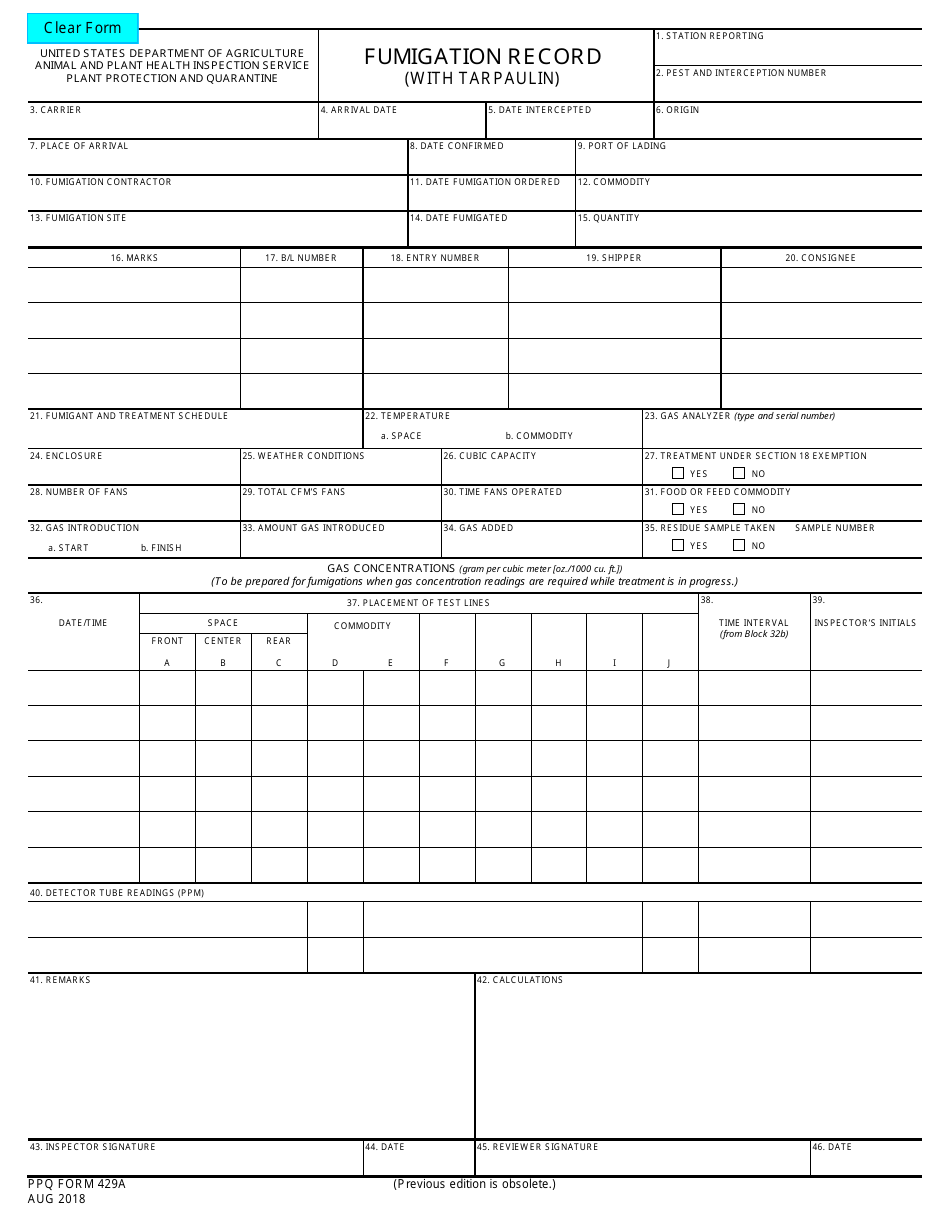 PPQ Form 429A - Fill Out, Sign Online and Download Fillable PDF ...
