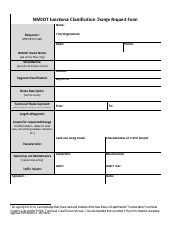 New Mexico Nmdot Functional Classification Change Request Form - Fill Out, Sign Online and ...