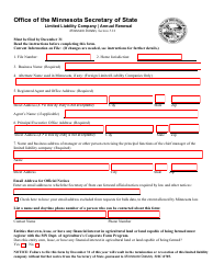 Minnesota Limited Liability Company Annual Renewal - Fill Out, Sign ...