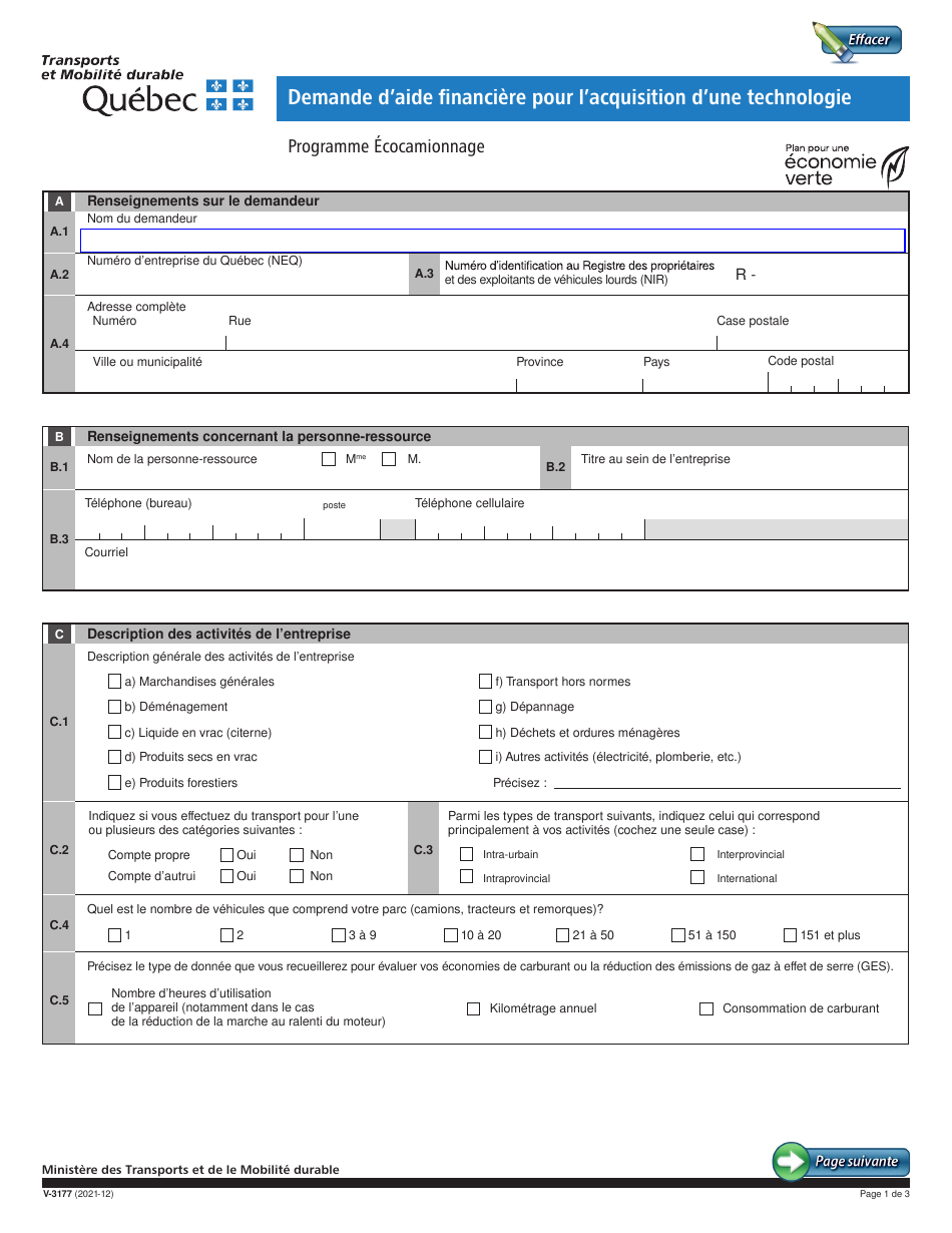 Form V-3177 - Fill Out, Sign Online and Download Fillable PDF, Quebec ...