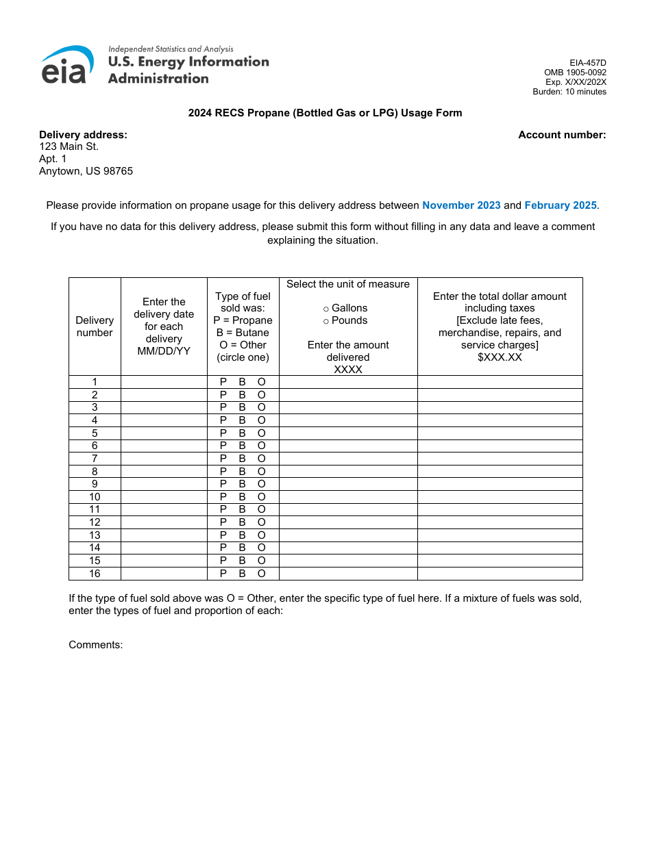 Form EIA-457D - 2024 - Fill Out, Sign Online and Download Printable PDF ...