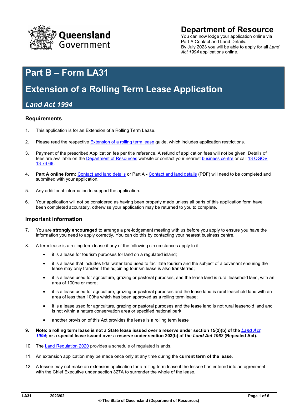 Form LA31 Part B - Fill Out, Sign Online and Download Fillable PDF ...