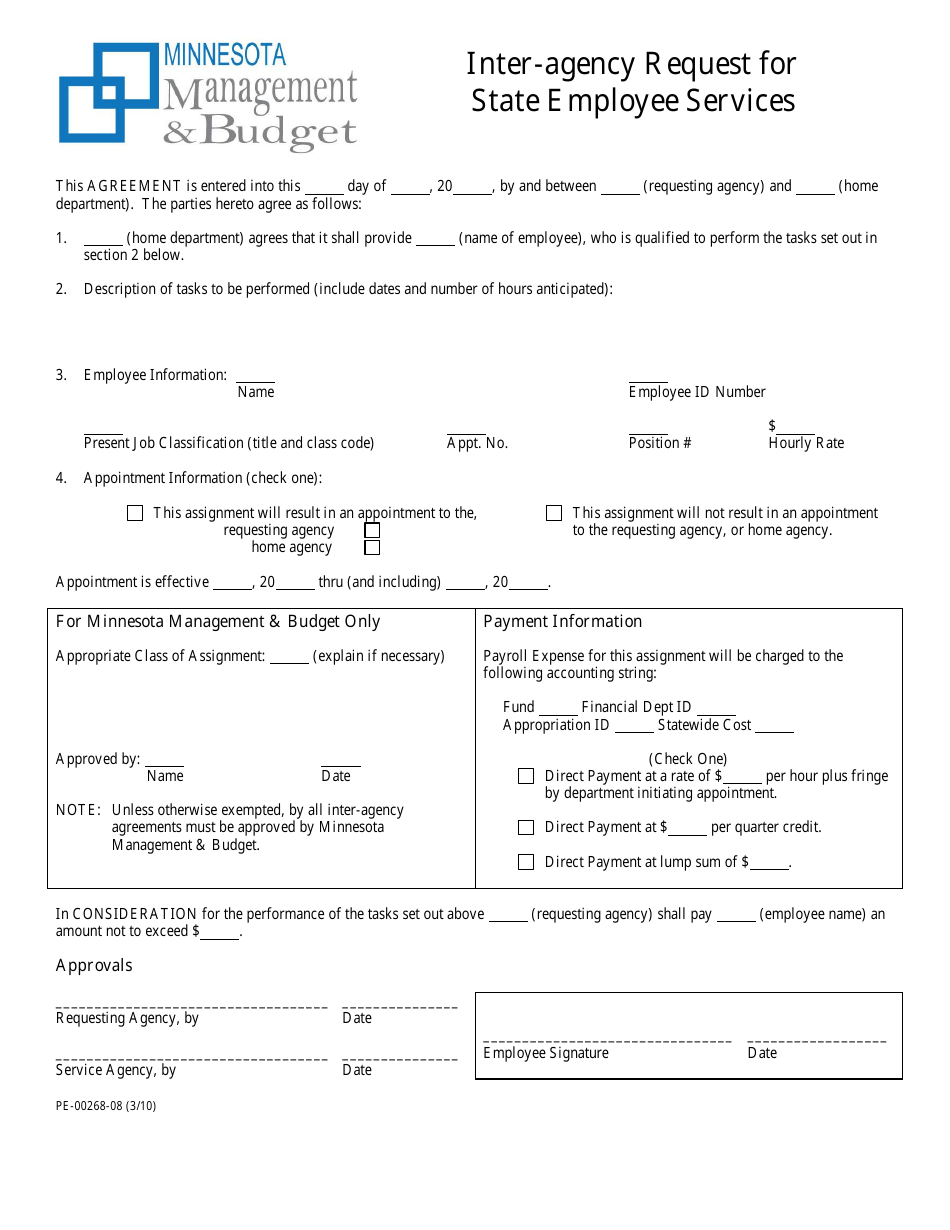 Form PE-00268-08 - Fill Out, Sign Online and Download Printable PDF ...